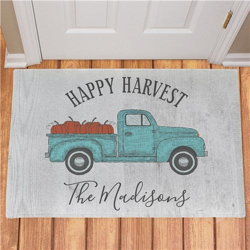 Personalized Happy Harvest Doormat | Savvy Custom Gifts