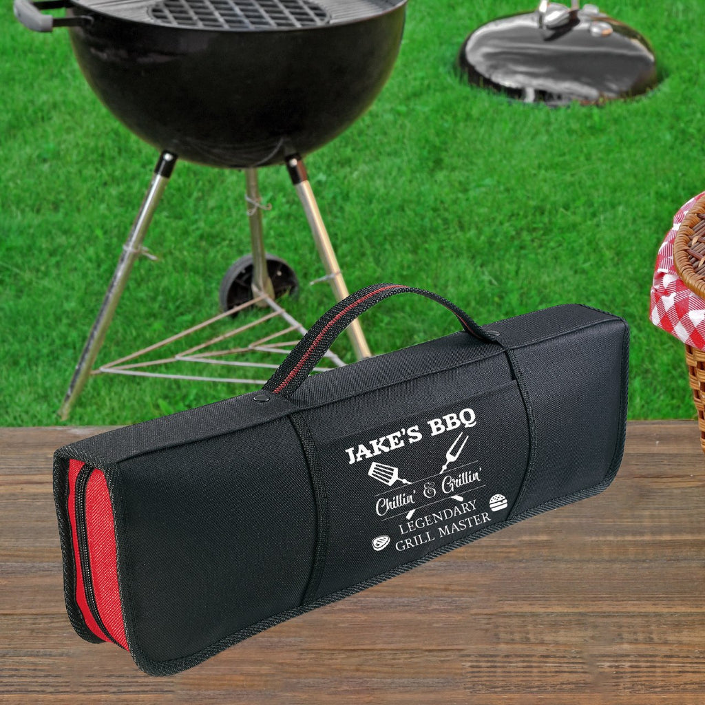 Personalized Chillin' and Grillin' Master Barbeque Kit | Savvy Custom Gifts